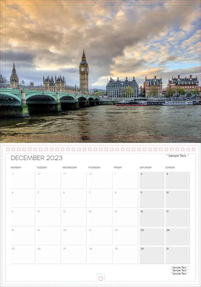Double Page Wall Calendar Printing