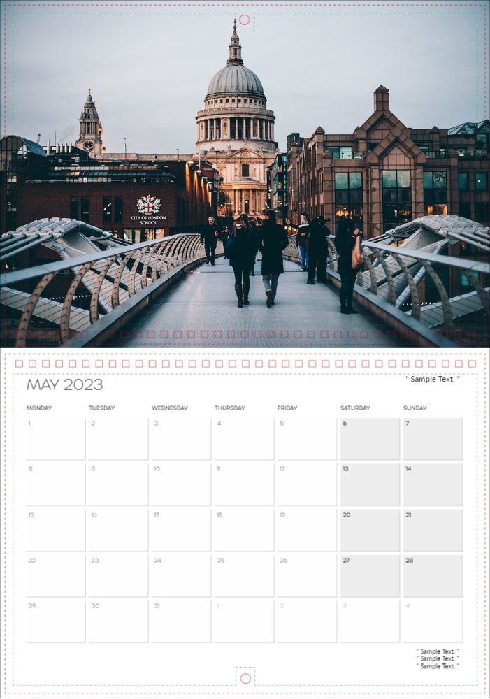 Double Page Wall Calendar Printing