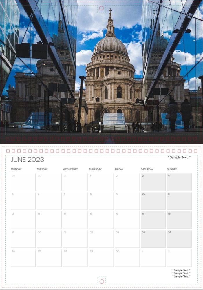 Double Page Wall Calendar Printing