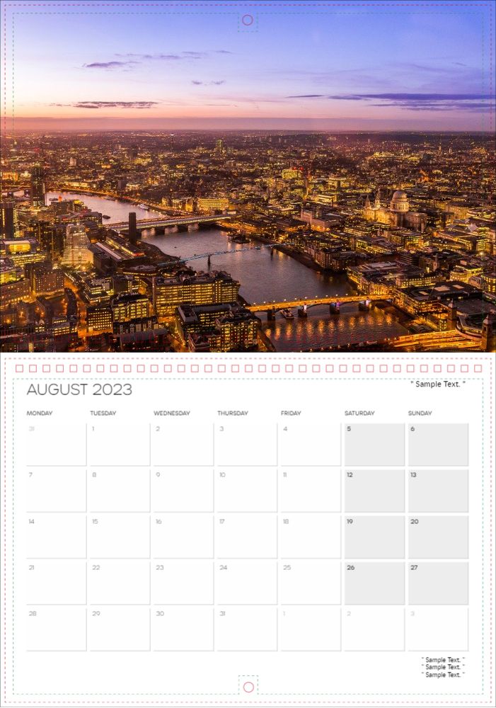 Double Page Wall Calendar Printing