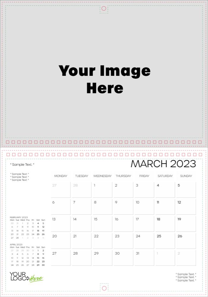 Double Page Wall Calendar Printing
