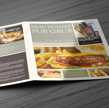 350gsm Folded Menus - Coated